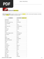 Shortcuts Fusion 360 | PDF | Keyboard Shortcut | Control Key
