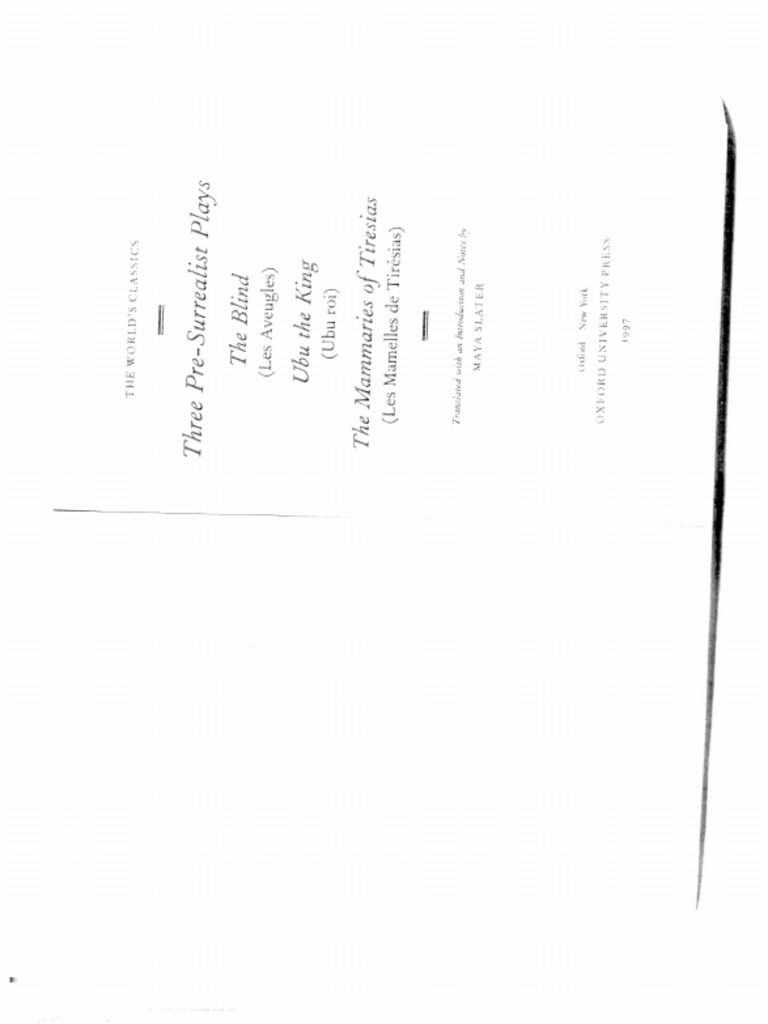 Mammaries of Tiresias by Apollinaire | PDF