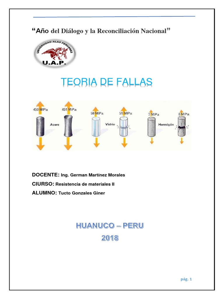 Teorías de Falla y Ruptura | PDF | Elasticidad (Física) | Estrés (Mecánica)