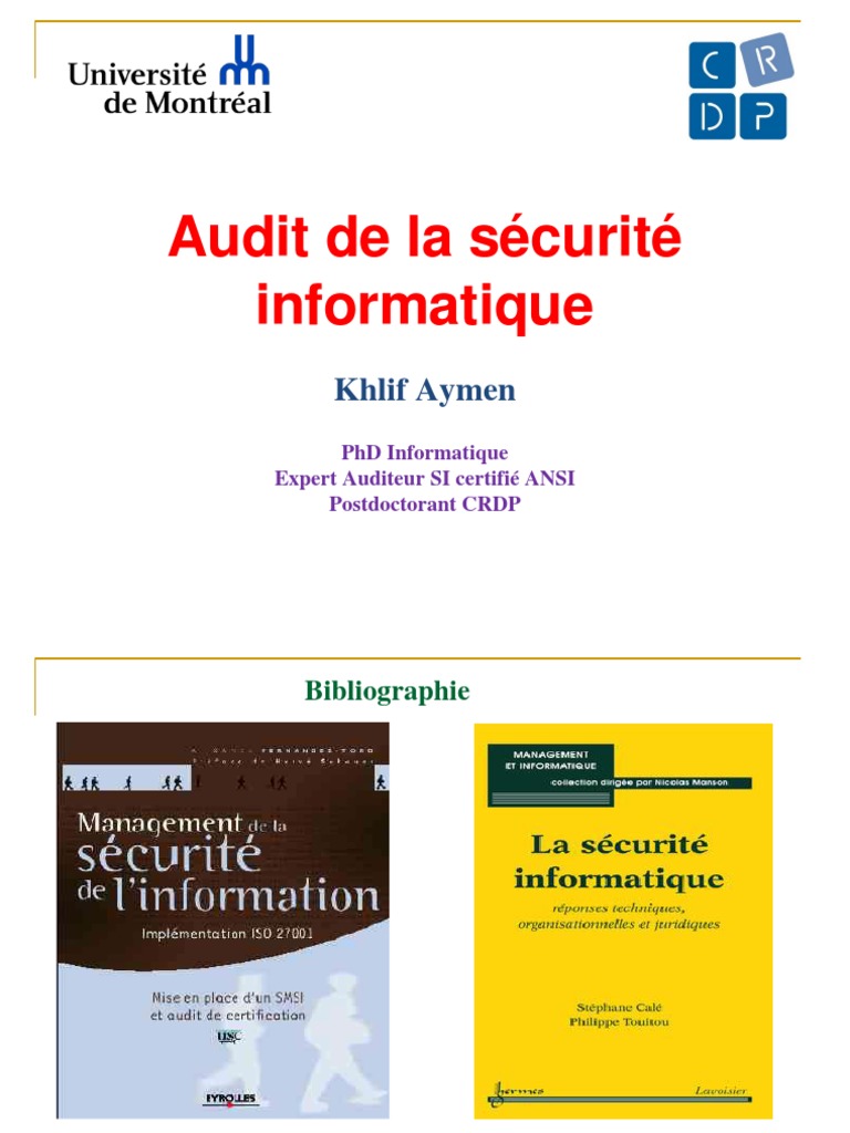 Cours Audit | PDF | Sécurité des systèmes d'information | Sécurité Cours Audit | PDF | Sécurité des systèmes d'information | Sécurité