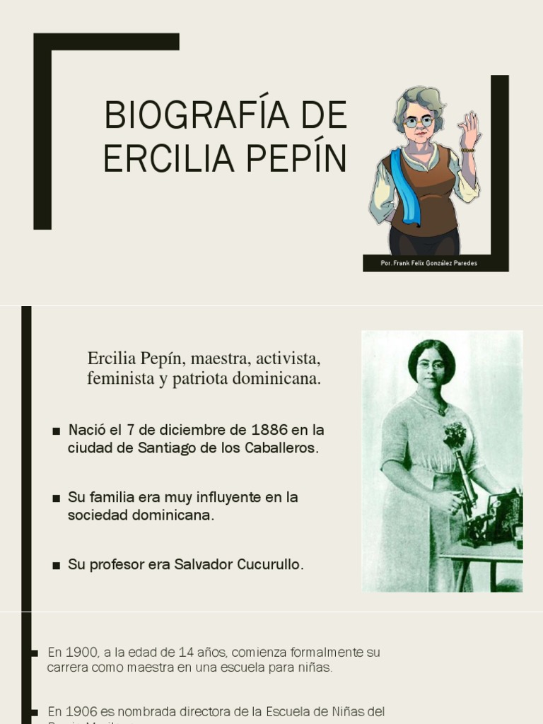 Biografía de Ercilia Pepín | PDF | Viajes y turismo