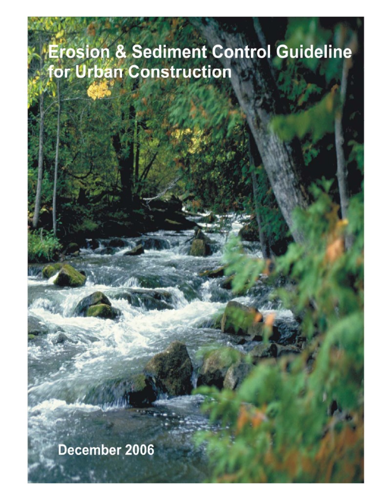 Erosion and Sediment Control Guidelines, 2006 PDF | PDF | Surface ...
