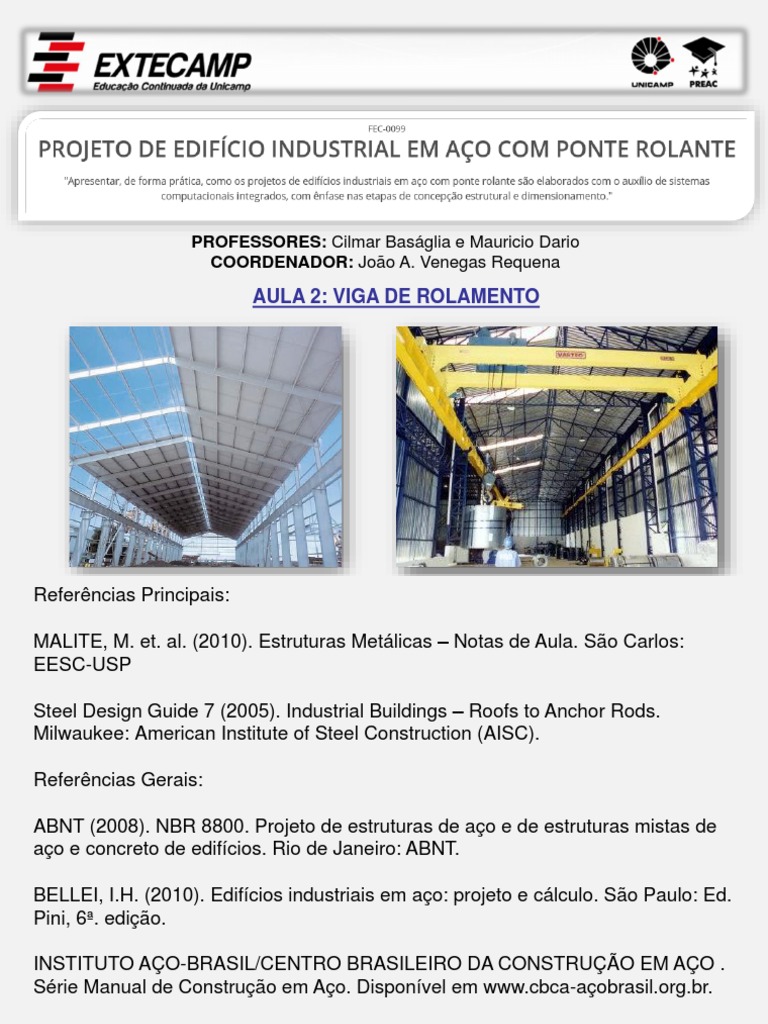 Aula 2 Viga de Rolamento | PDF | Física | Mecánica de sólidos