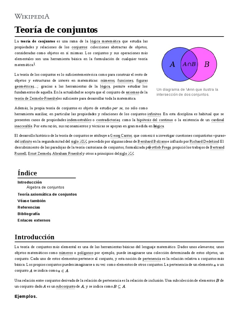 Teoría de Conjuntos | PDF | Conjunto (Matemáticas) | Lógica matemática