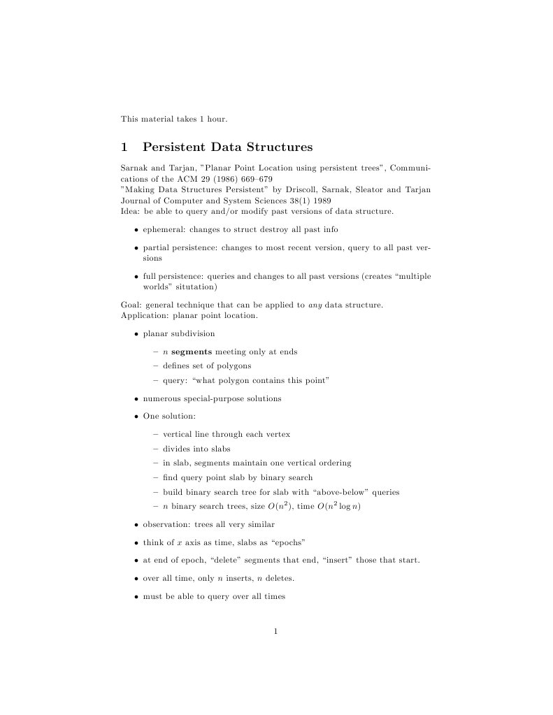 1 Persistent Data Structures Pdf Computer Data Computer Programming