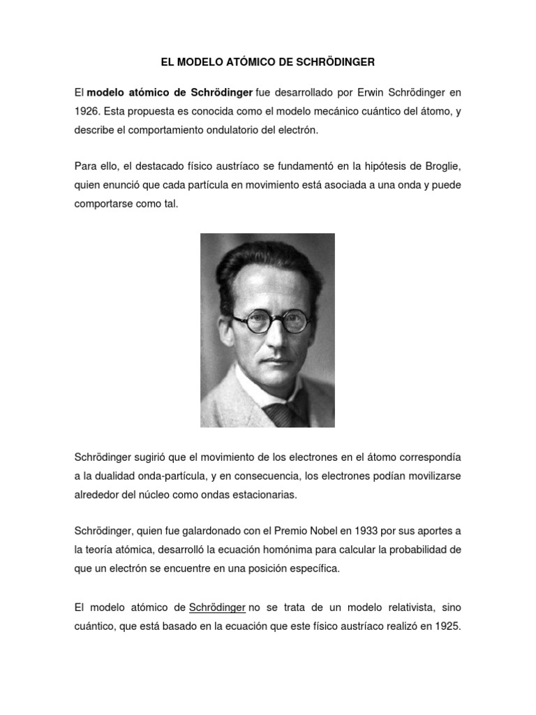 El Modelo Atómico de Schrödinger | Mecánica cuántica | Electrón
