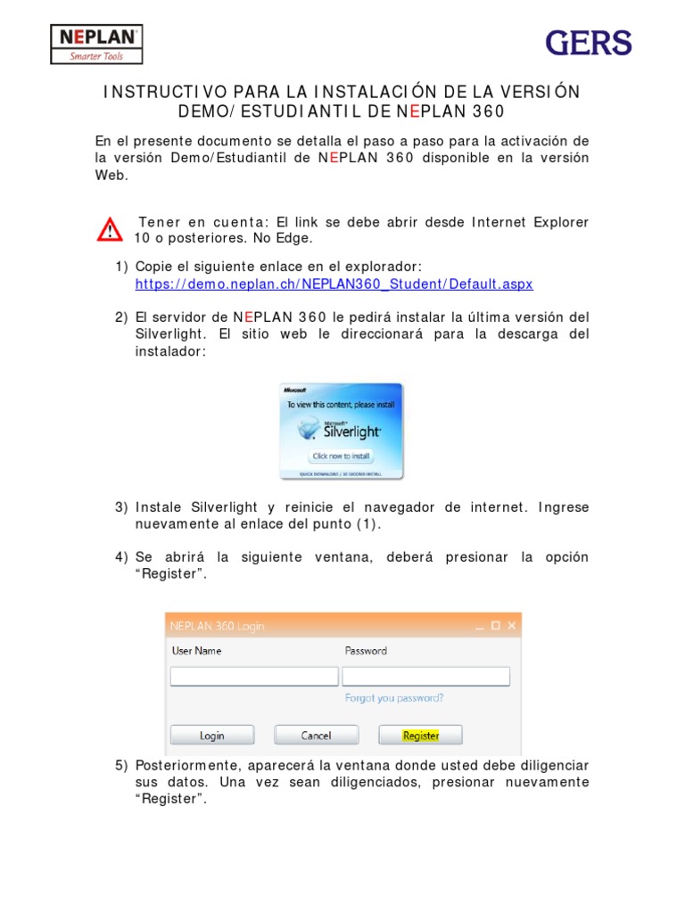 Instalación Neplan 360 Demo&Student-V4 | PDF | Hipervínculo | Sitios web