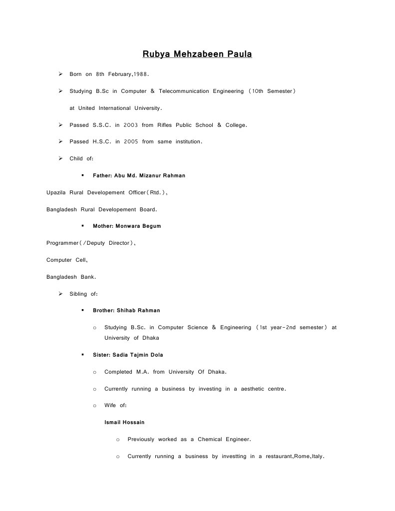 Rubya Mehzabeen Paula: Profile Overview | PDF | Art | Computers
