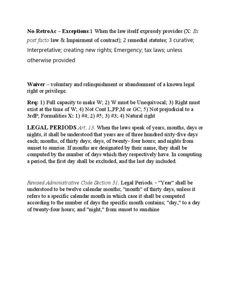 Post Facto Law & Impairment of Contract) 2 Remedial Statutes 3 Curative ...