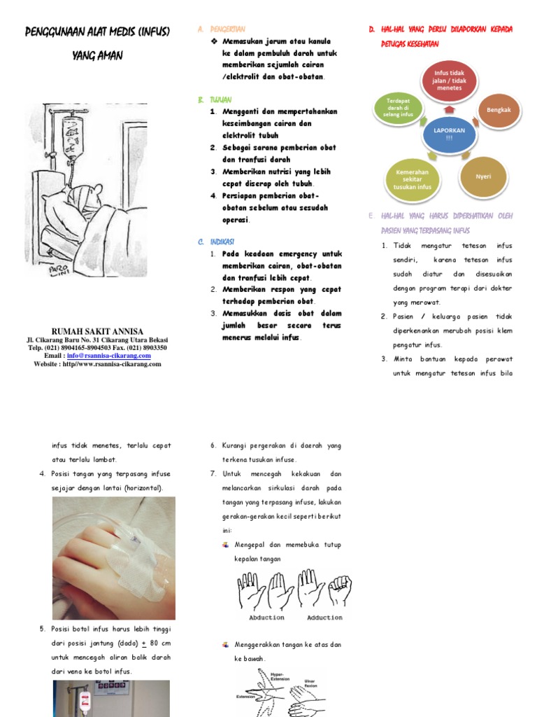 Leaflet PERAWATAN INFUS | PDF