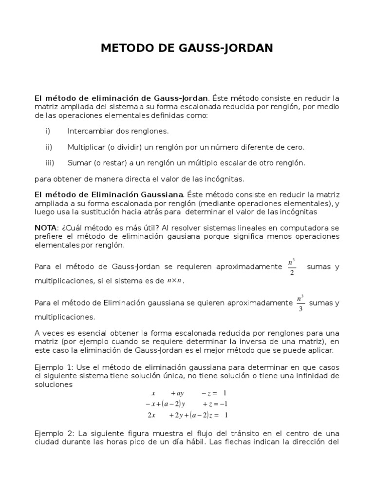 Gauss Jordan | PDF | Enseñanza de matemática | Análisis matemático