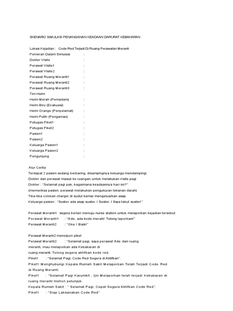 Skenario Code Red | PDF
