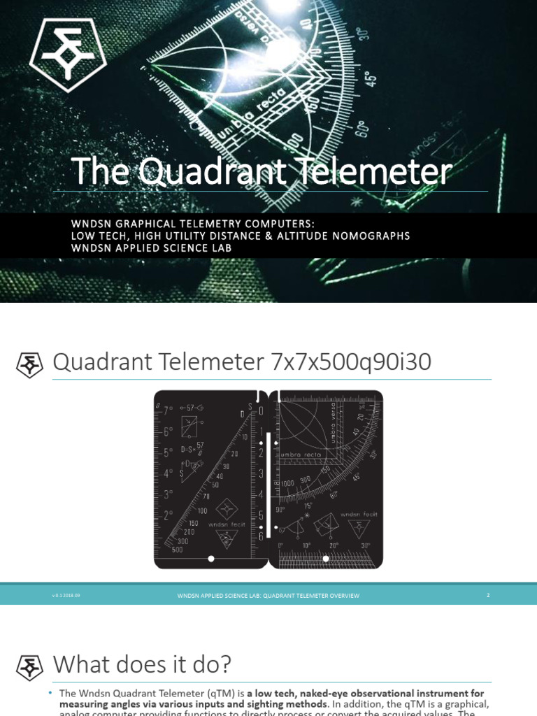 WNDSN Quadrant Telemeter Overview | PDF | Trigonometry | Trigonometric ...
