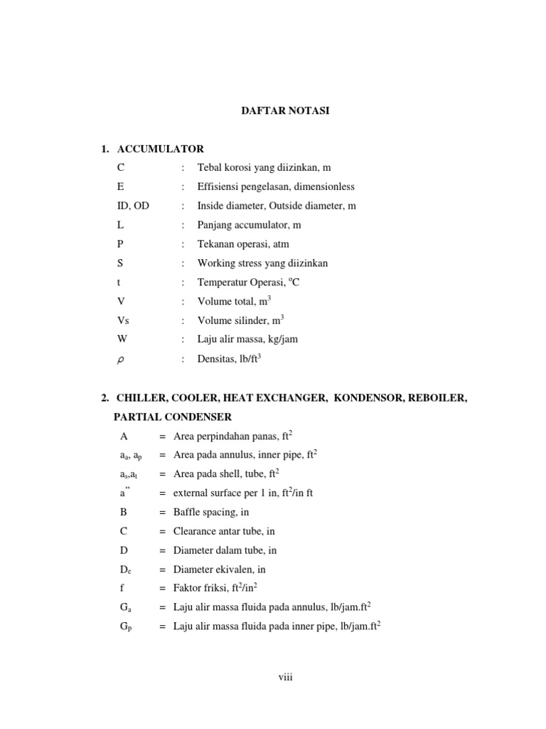 (0.5) Daftar Notasi | PDF