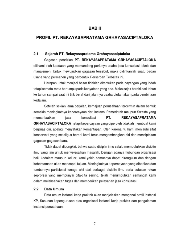 BAB 2 Profil Instansi | PDF