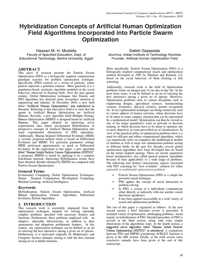 Hybridization Concepts of Artificial Human Optimization Field Algorithms Incorporated Into ...