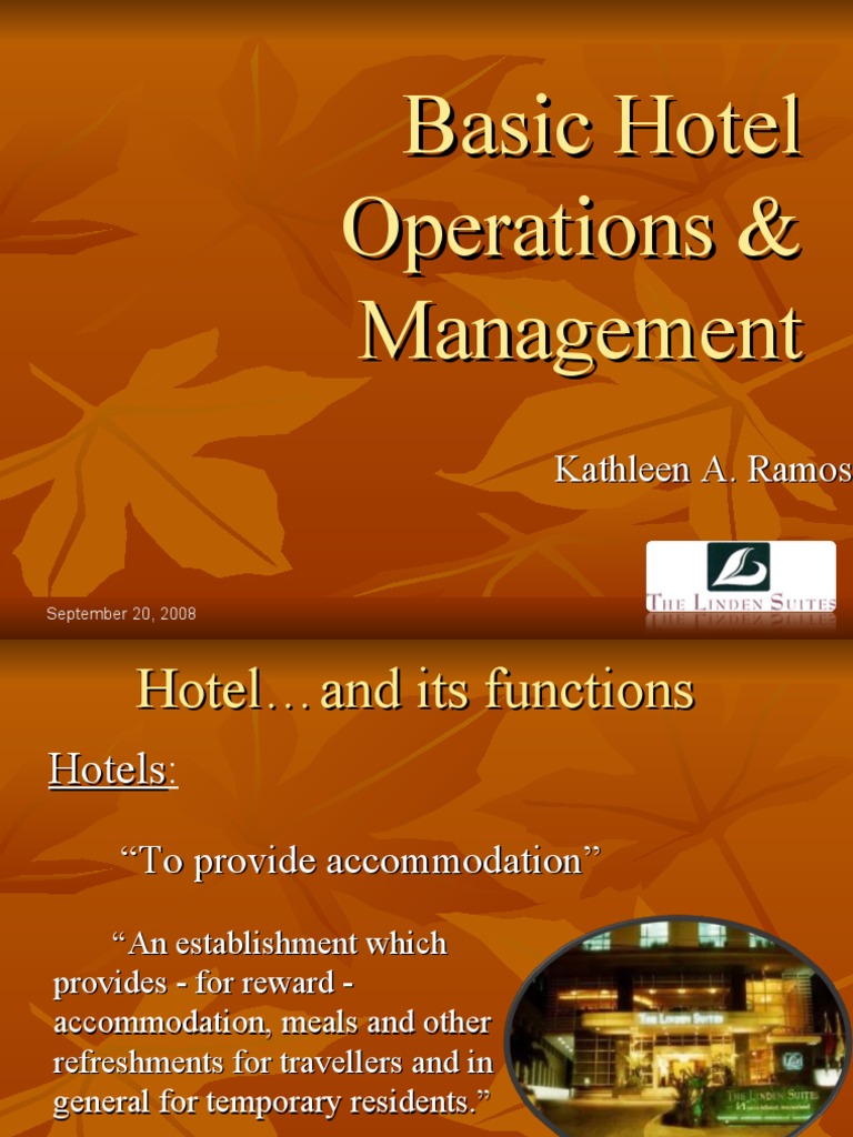 Basic Hotel Operations Overview | PDF | Hotel | Bathroom