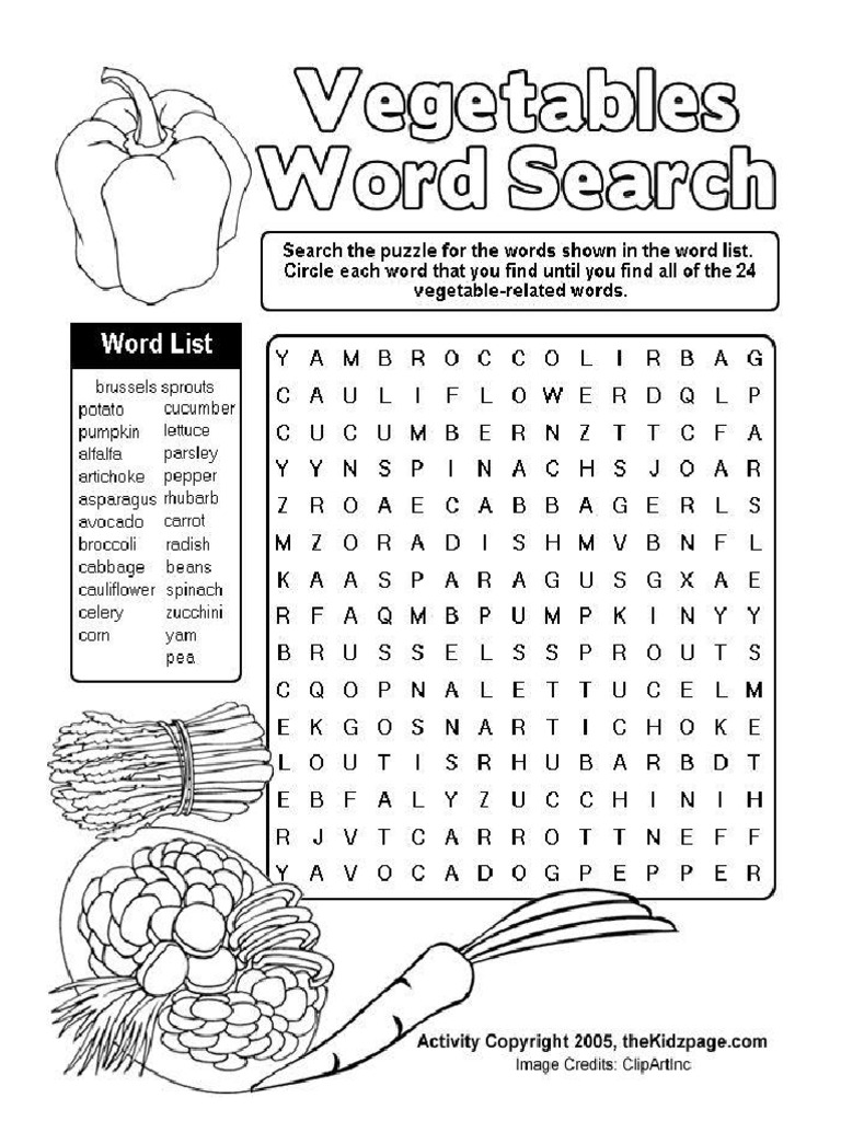 Vegetable Wordsearch | PDF