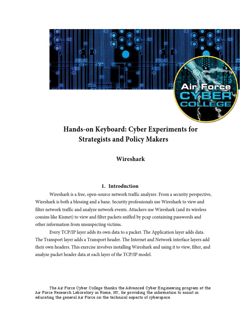 Hands-On Keyboard 5 - Wireshark | PDF | Network Packet | Transmission ...