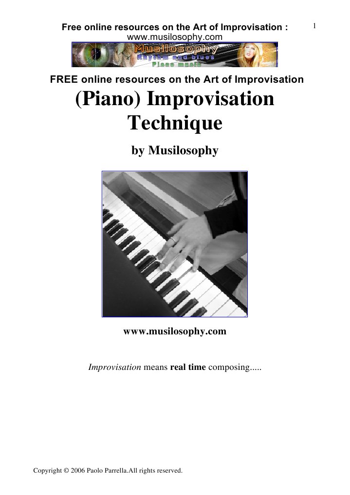 Piano Improvisation Technique | PDF