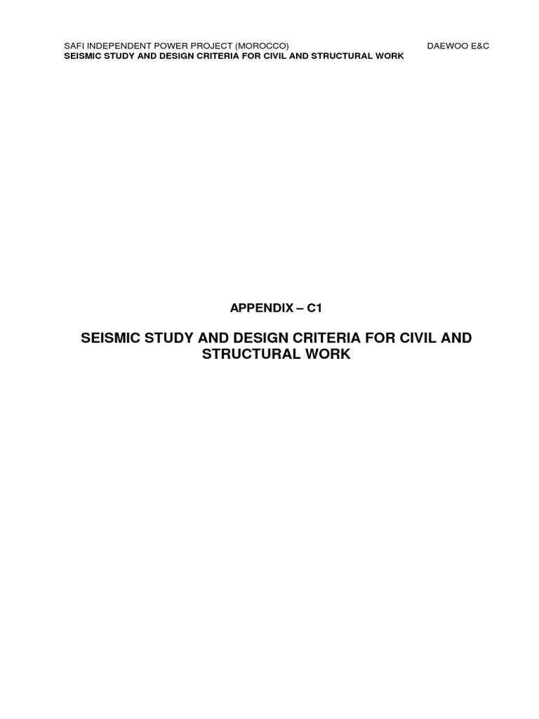 C1 - Design Criteria For Civil and Structural Work | PDF | Tide ...
