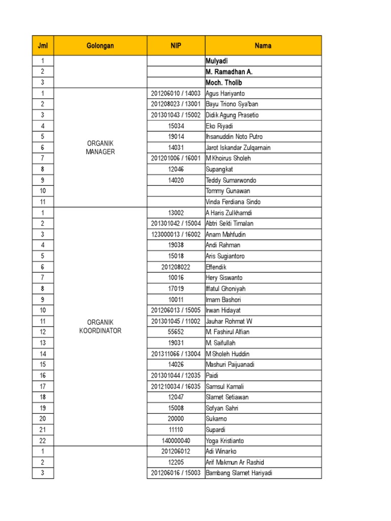 Contoh Rekap Data | PDF
