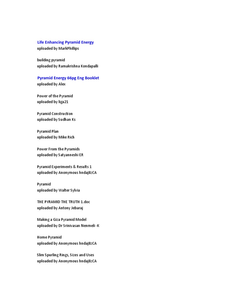 Life Enhancing Pyramid Energy | PDF
