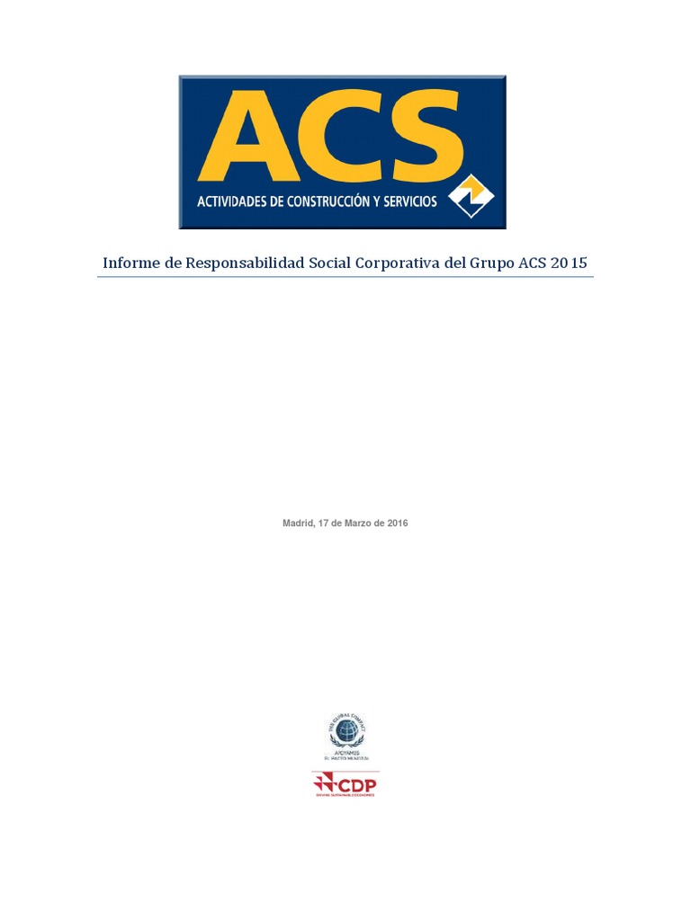 5 Informe de Responsabilidad Social Corporativa 2015 PDF | PDF | Responsabilidad social ...