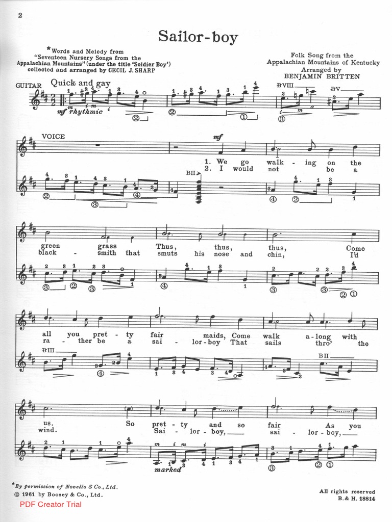 Britten Sailor Boy | PDF
