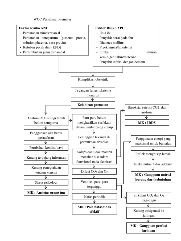 WOC Persalinan Prematur | PDF