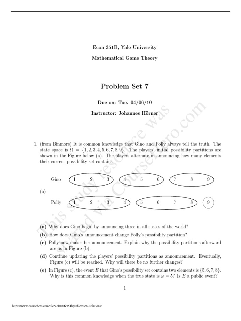 This Study Resource Was: Problem Set 7 | PDF | Probability ...