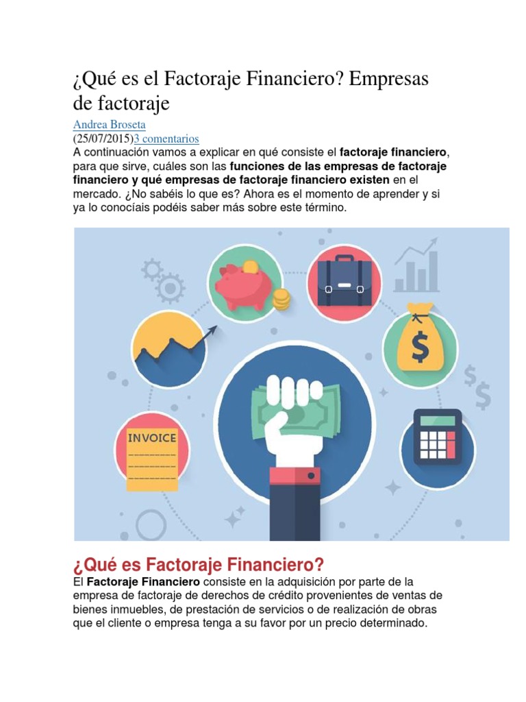 Factoraje Financiero | PDF | Factoring (Finanzas) | Capital de trabajo