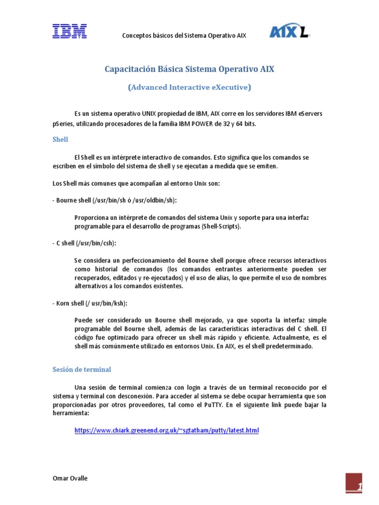 Sistema Operativo AIX | PDF | Interfaz de línea de comando | Sistema de ...