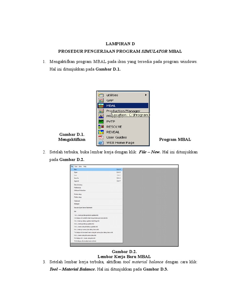 Prosedur Penggunaan Software MBAL | PDF