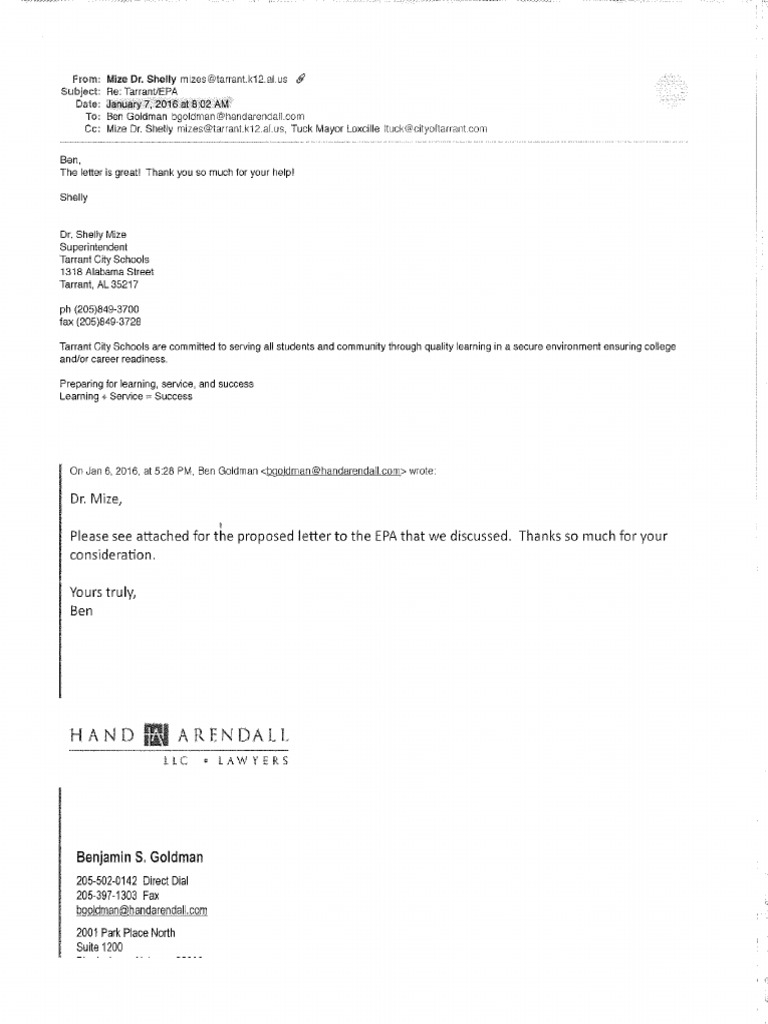 Tarrant Superintendent Shelly Mize Emails | PDF