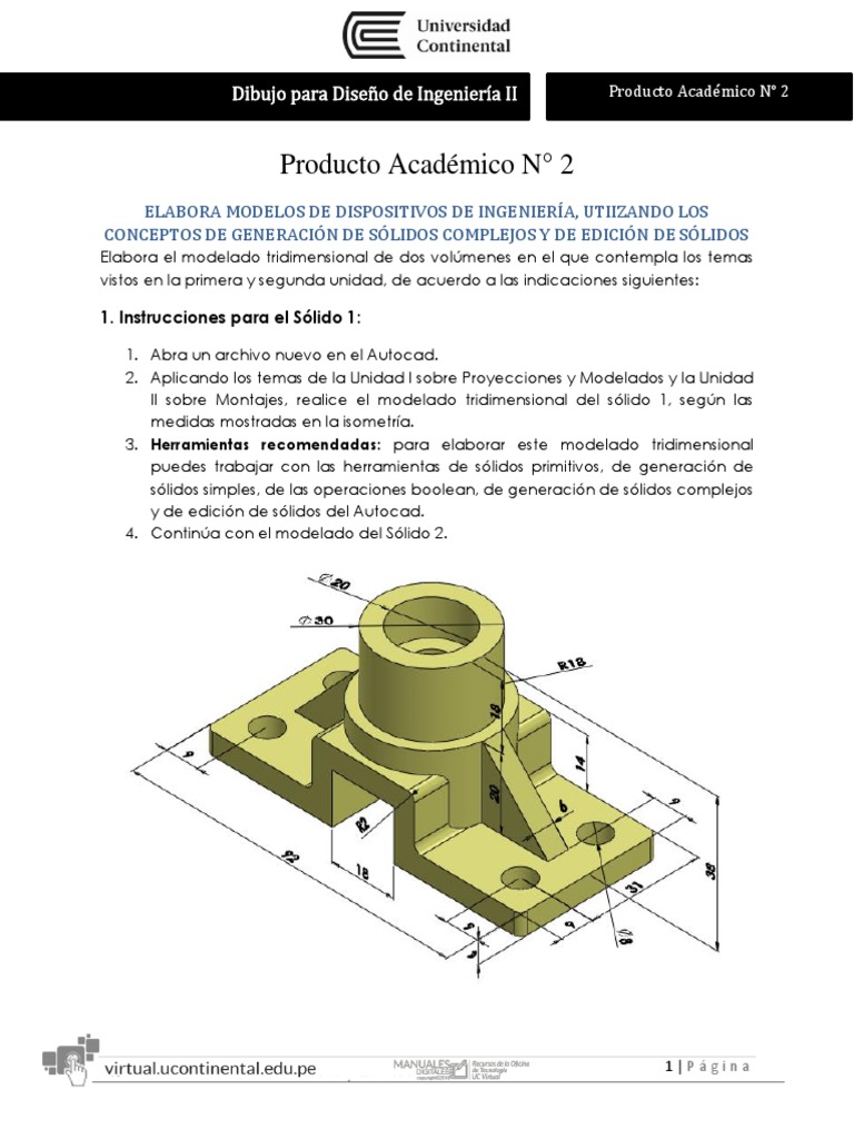 Dibujo Para Diseño de Ingenieria Ii_pa2 (1) (1) | Diseño | Ingeniería
