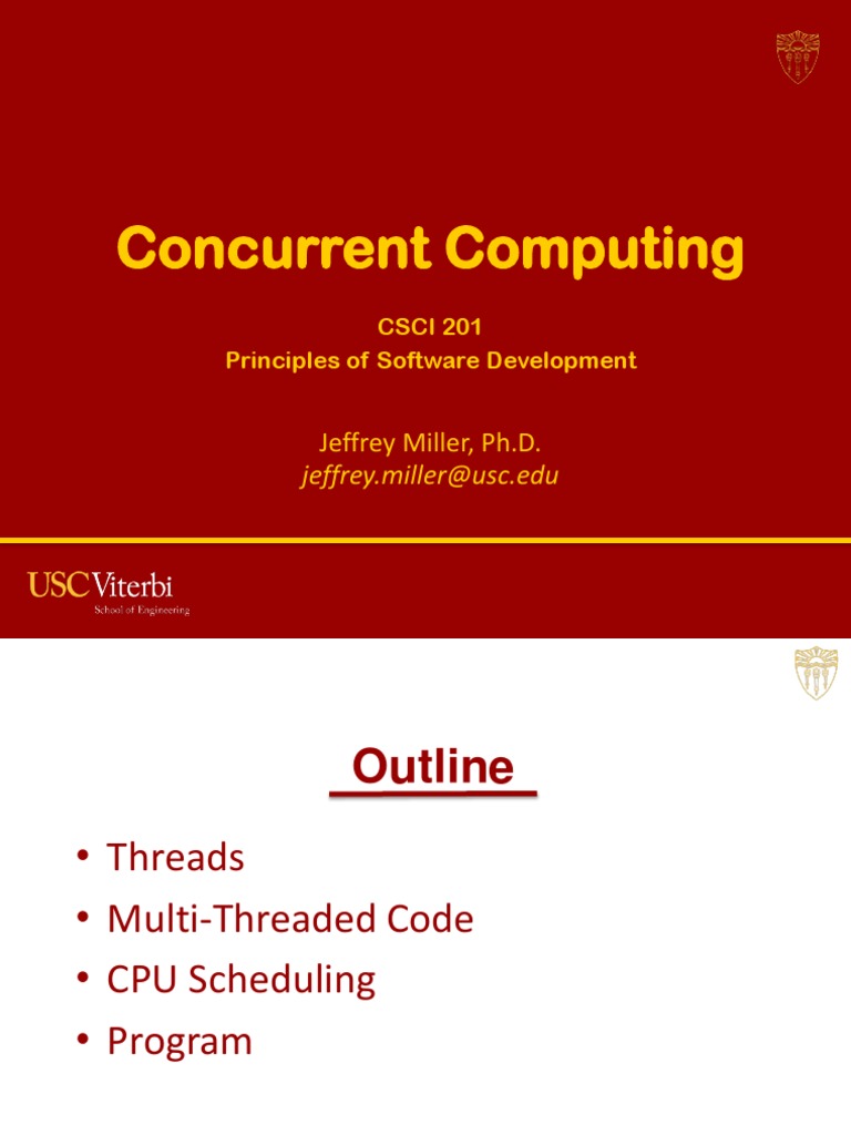 Concurrent Computing: Jeffrey Miller, PH.D | PDF | Process (Computing) | Thread (Computing)