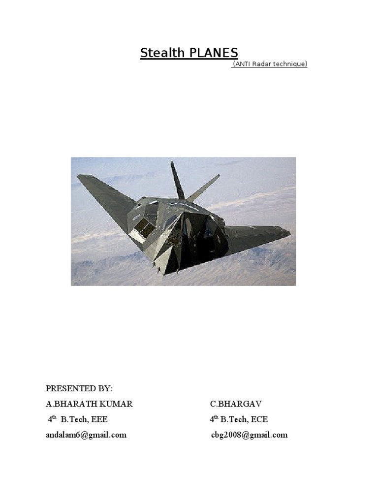 Stealth Planes | PDF | Radar | Wireless