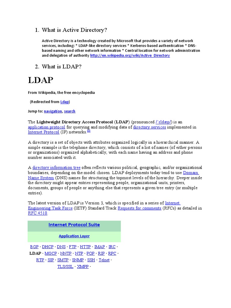 An In-Depth Examination of Directory Services Protocols: A Comparison of Active Directory and ...
