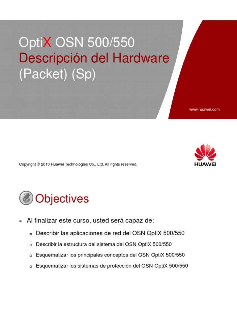 02 - OptiX OSN 500&550 (Packet) Hardware Description (SP) PDF | PDF ...
