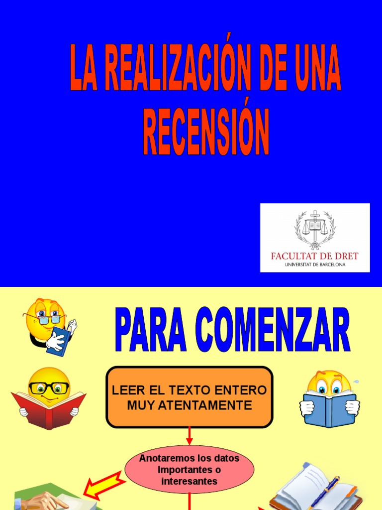 Presentación de La Recensión | PDF | Bibliografía | Autor