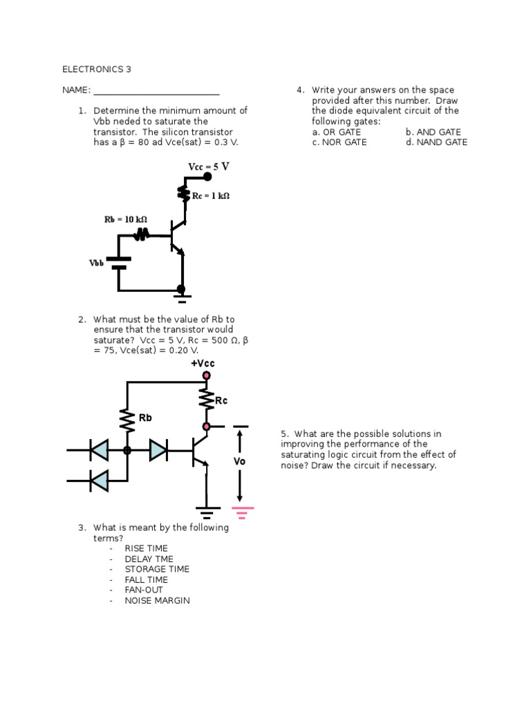 ELECTRONICS CIRCUIT ANALYSIS | PDF