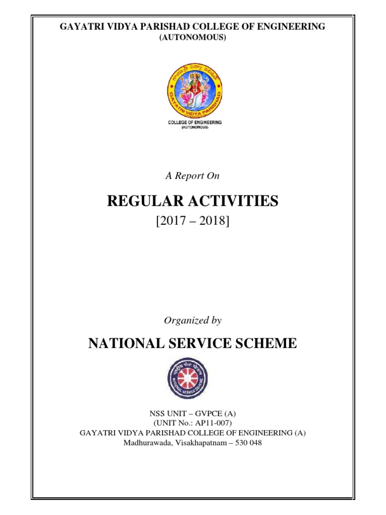 Regular Activities 2017-18 PDF | PDF