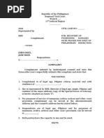 Sample - Complaint in Intervention | PDF | Injunction | Deed