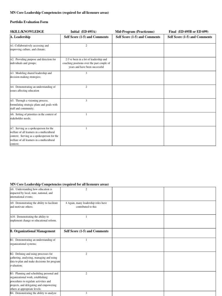 MN Core Administrative Competencies | PDF | Leadership | Curriculum