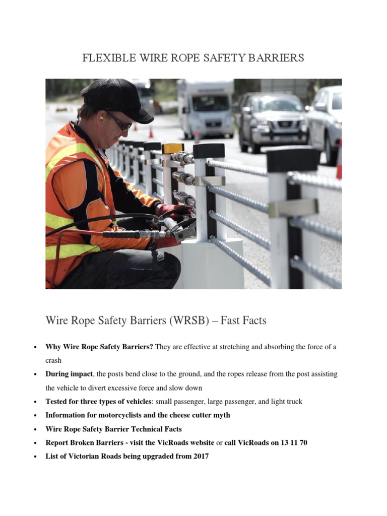 Flexible Wire Rope Safety Barriers | PDF | Rope | Road