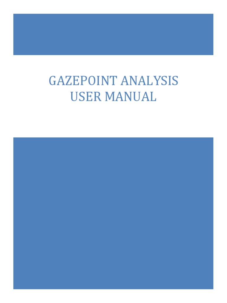 Gazepoint Analysis | PDF | Screenshot | Web Page