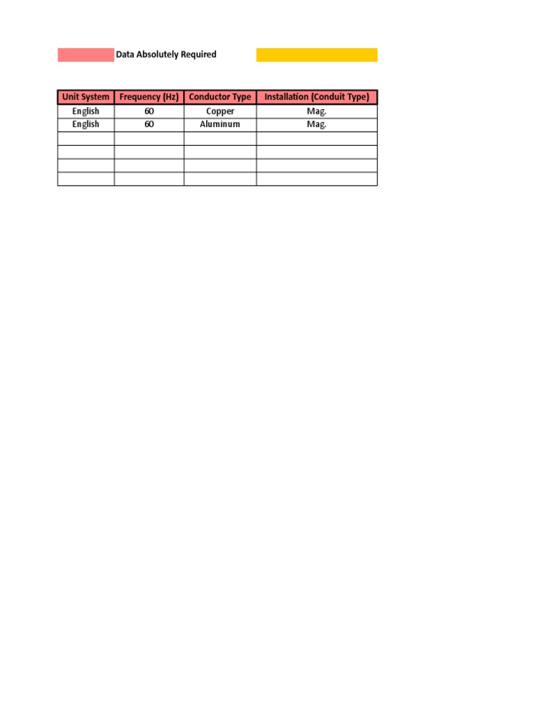 Cable Library Input Data | Download Free PDF | Electrical Resistance ...
