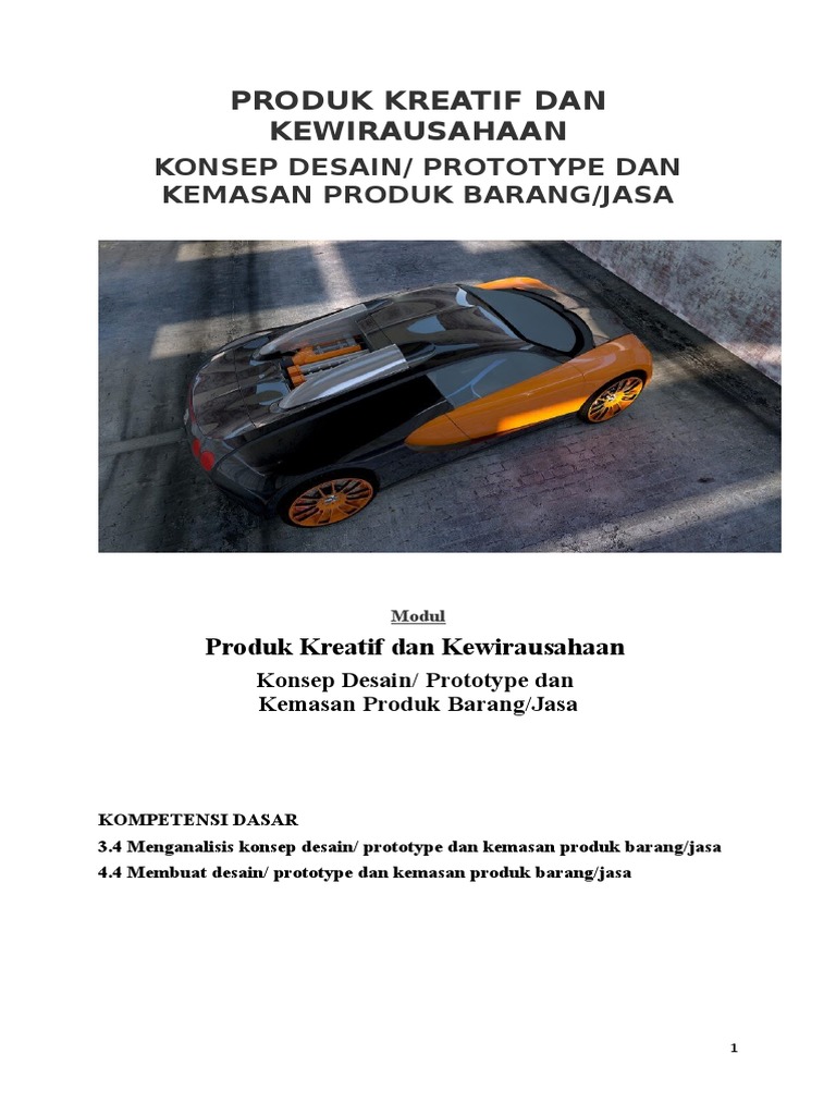 04-Konsep Desain - Prototype Dan Kemasan Produk Barang Atau Jasa | PDF