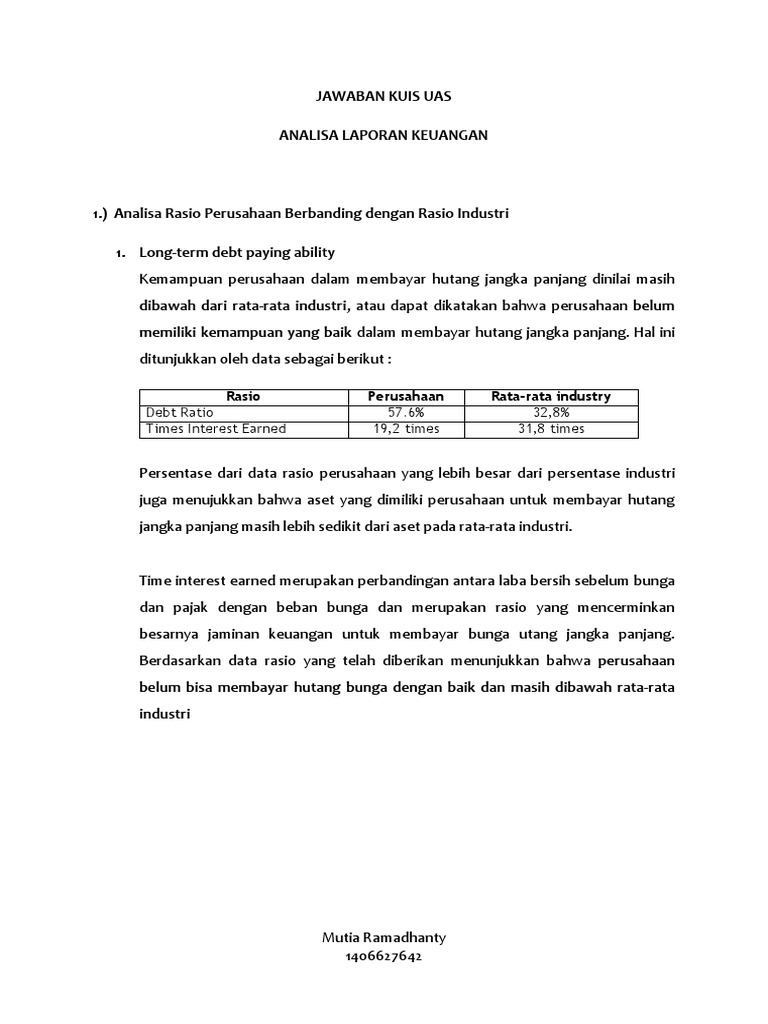 Jawaban Kuis Uas Alk | PDF